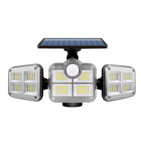 Holofote Solar LED 800W com 3 Cabeças - Iluminação Eficiente para Exte